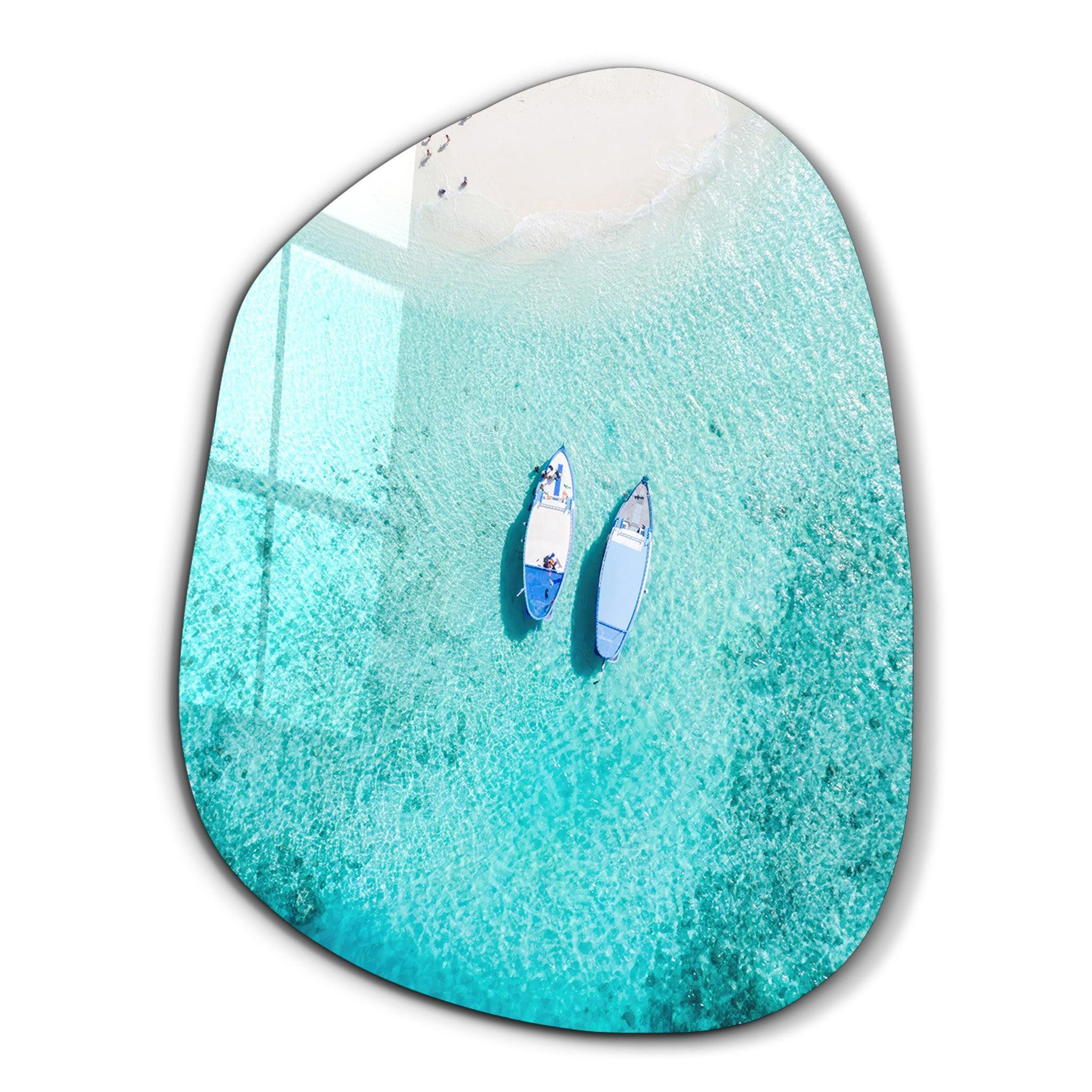 Maldives"・Amorphous Collection Glass Wall Art – Artdesigna