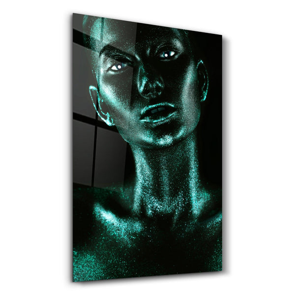 Triteia Green | Glass Wall Art – Artdesigna