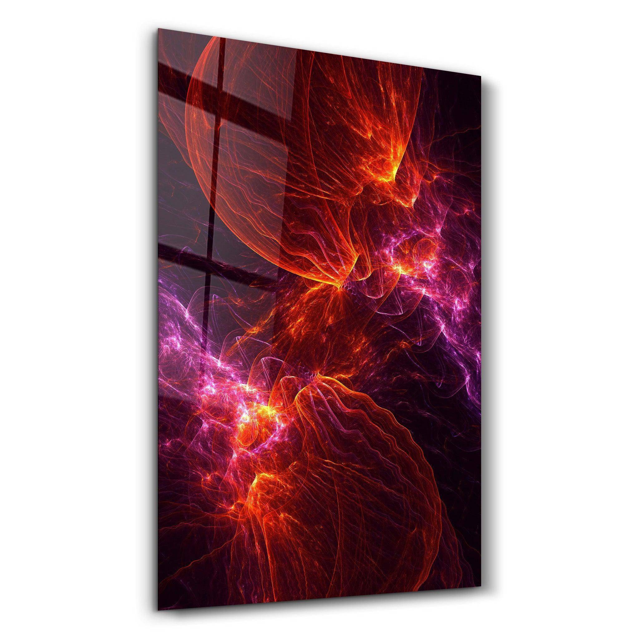 Purple & Red Flames 2 | Glass Wall Art – ArtDesigna Glass Printing Wall Art
