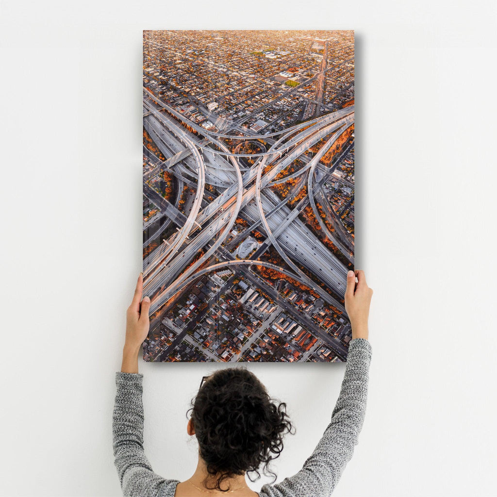Judge Harry Pregerson Interchange LA, USA | Glass Wall Art – Artdesigna