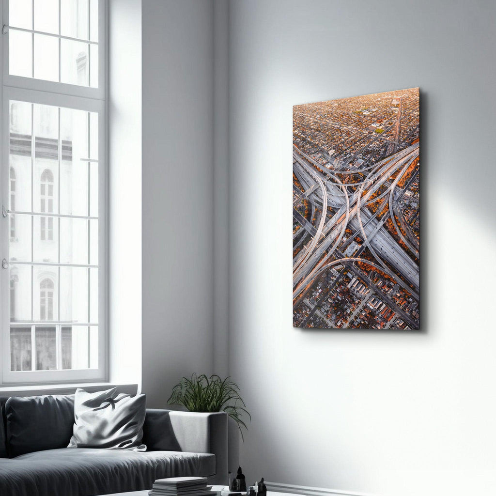 Judge Harry Pregerson Interchange LA, USA | Glass Wall Art – Artdesigna