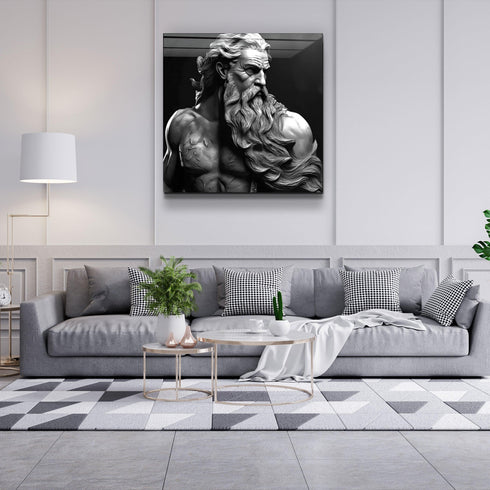 ."Zeus Myth". Designers Collection Glass Wall Art – ArtDesigna Glass ...