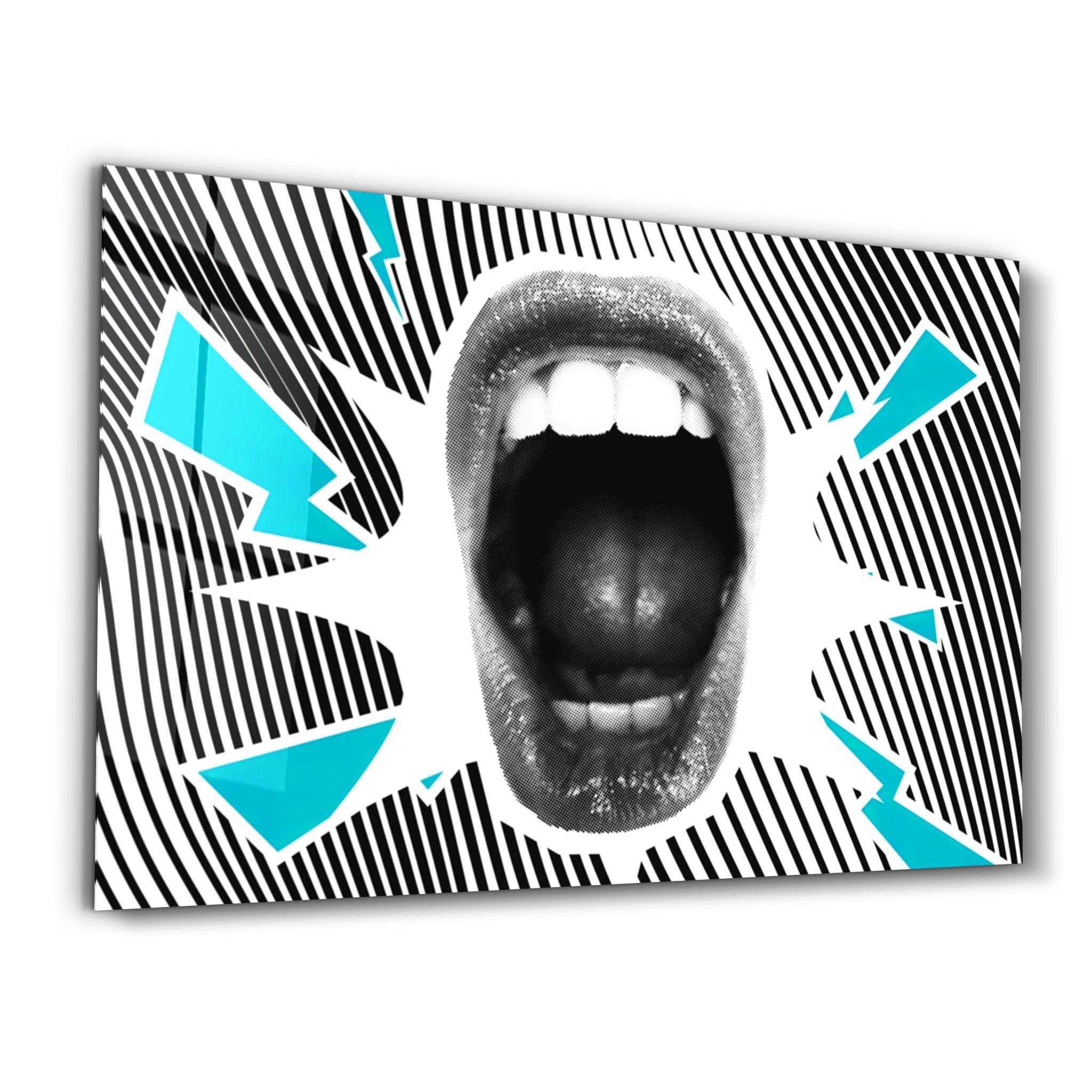 Abstract Scream | Glass Wall Art – ArtDesigna Glass Printing Wall Art