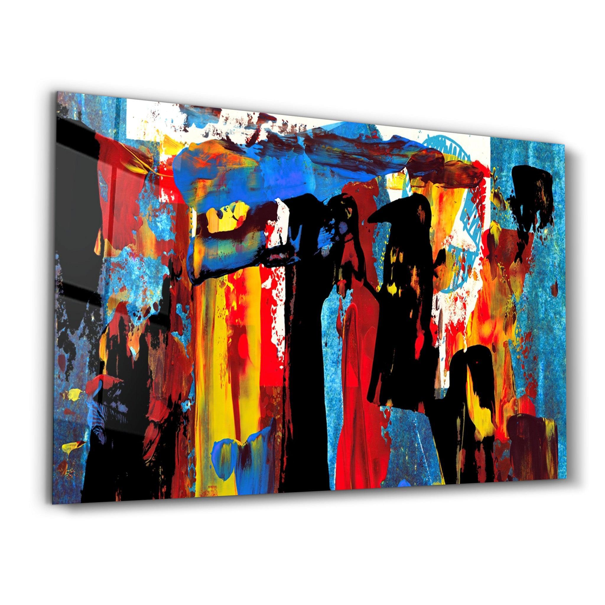 African Abstract | Glass Wall Art – Artdesigna