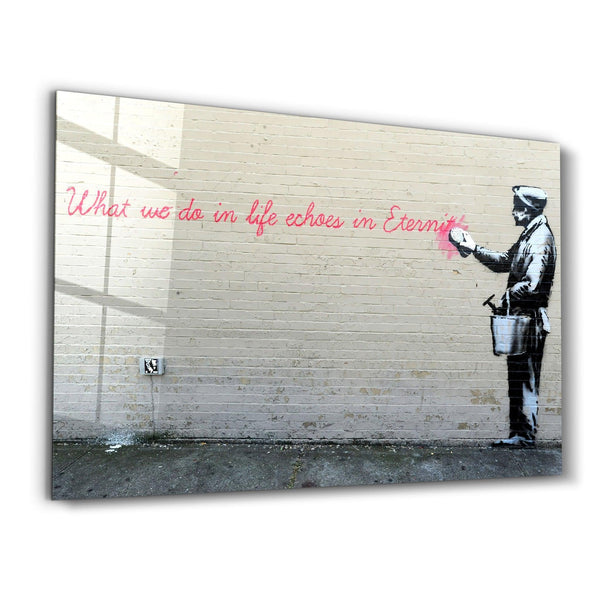Banksy - Eternity | Glass Wall Art – Artdesigna