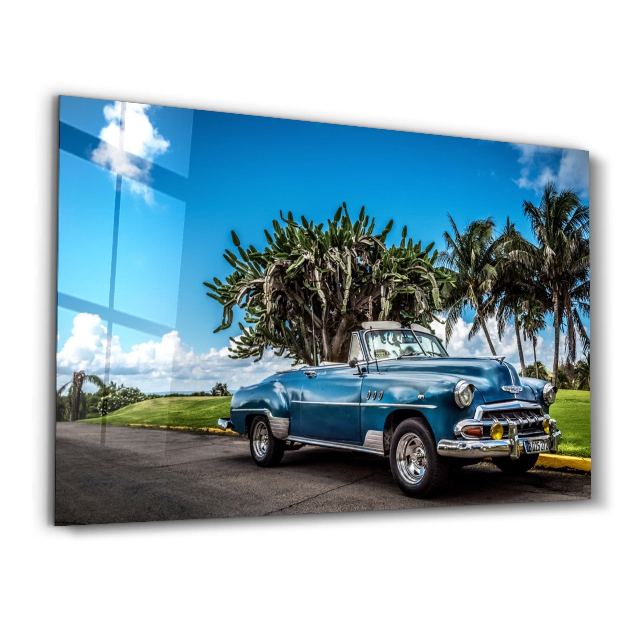 Classic Car | Glass Wall Art – Artdesigna