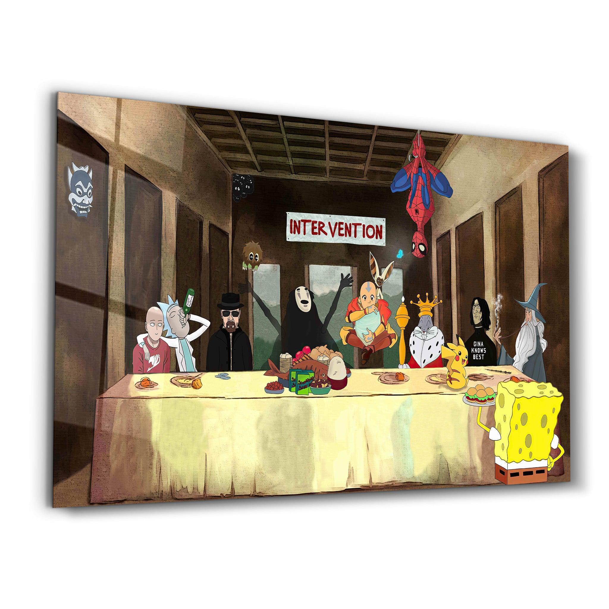 The Last Supper - Cartoons | Glass Wall Art – Artdesigna