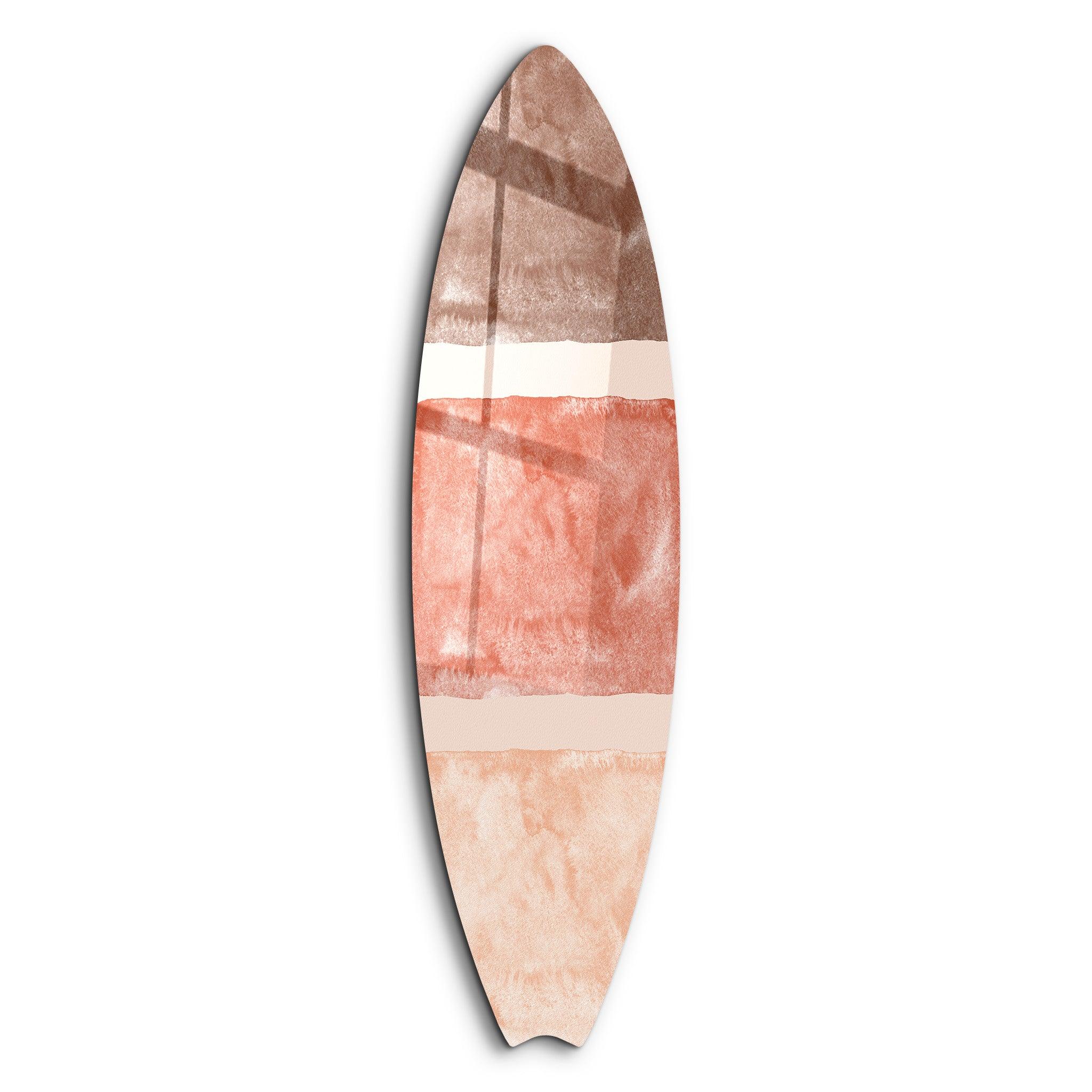 Earthy Tones Abstract | Surfboard Glass Wall Art – Artdesigna