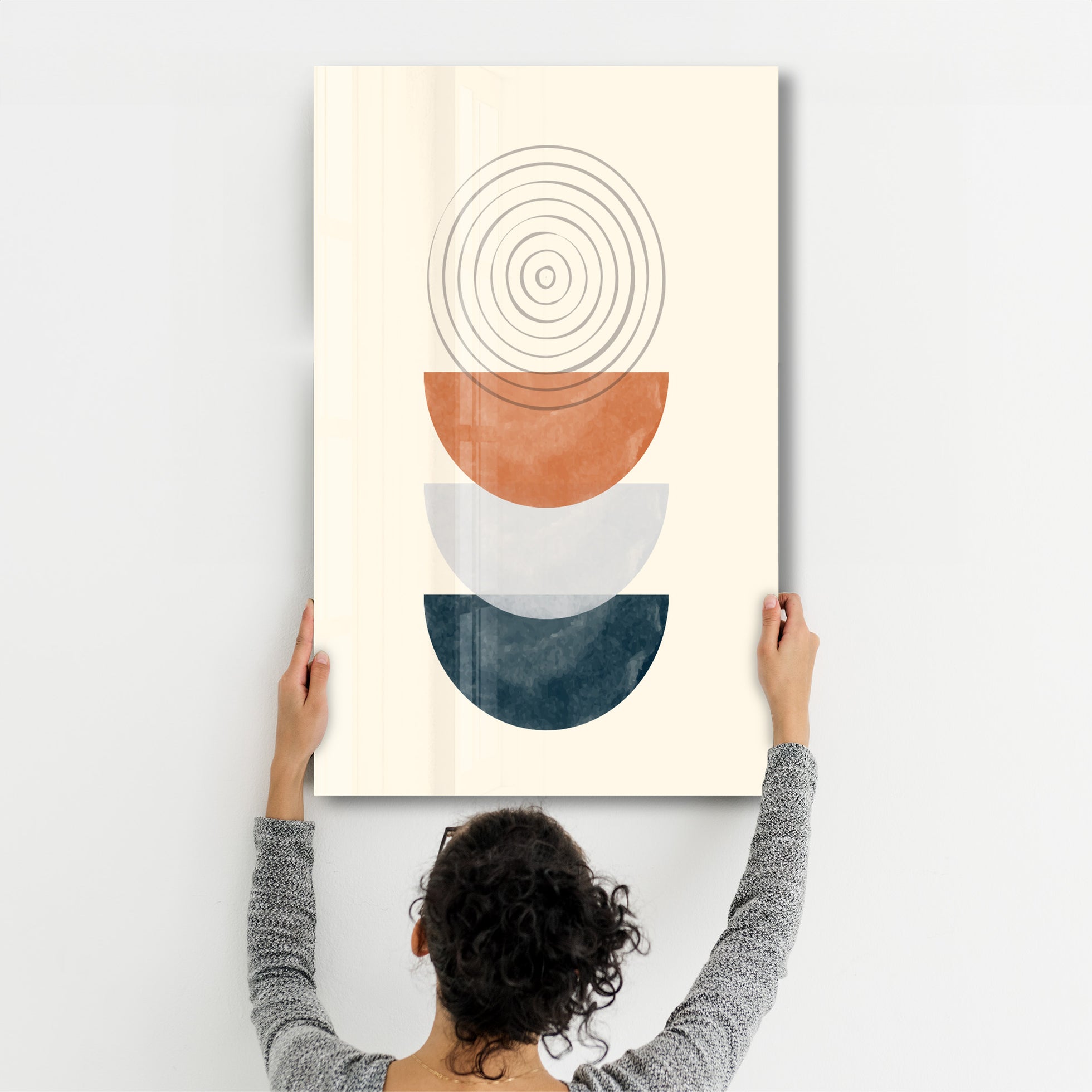 Triple Stack with Concentric Focus - Glass Wall Art – Artdesigna