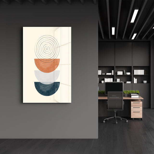 Triple Stack with Concentric Focus - Glass Wall Art – Artdesigna