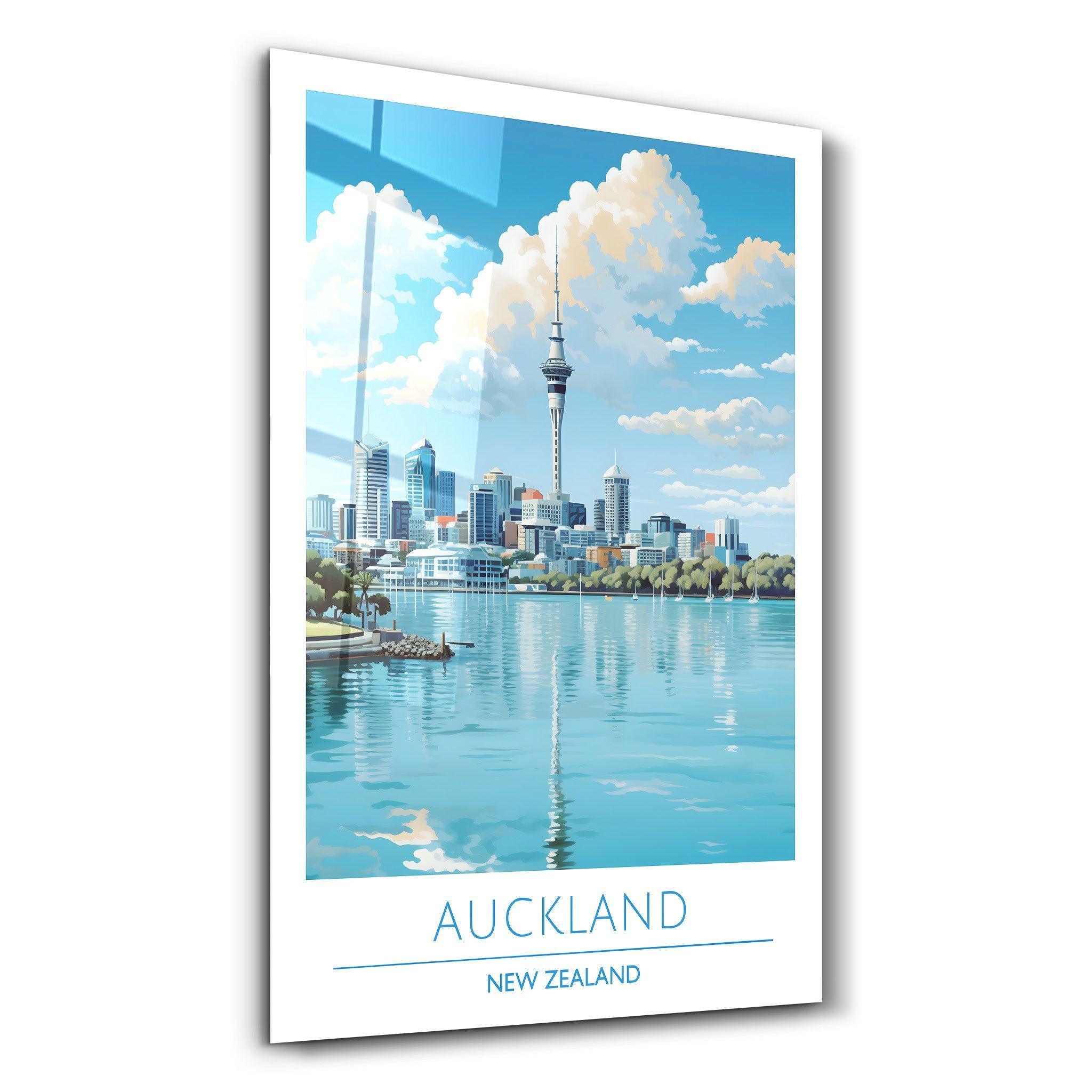 Auckland New Zealand-Travel Posters | Glass Wall Art | Artdesigna