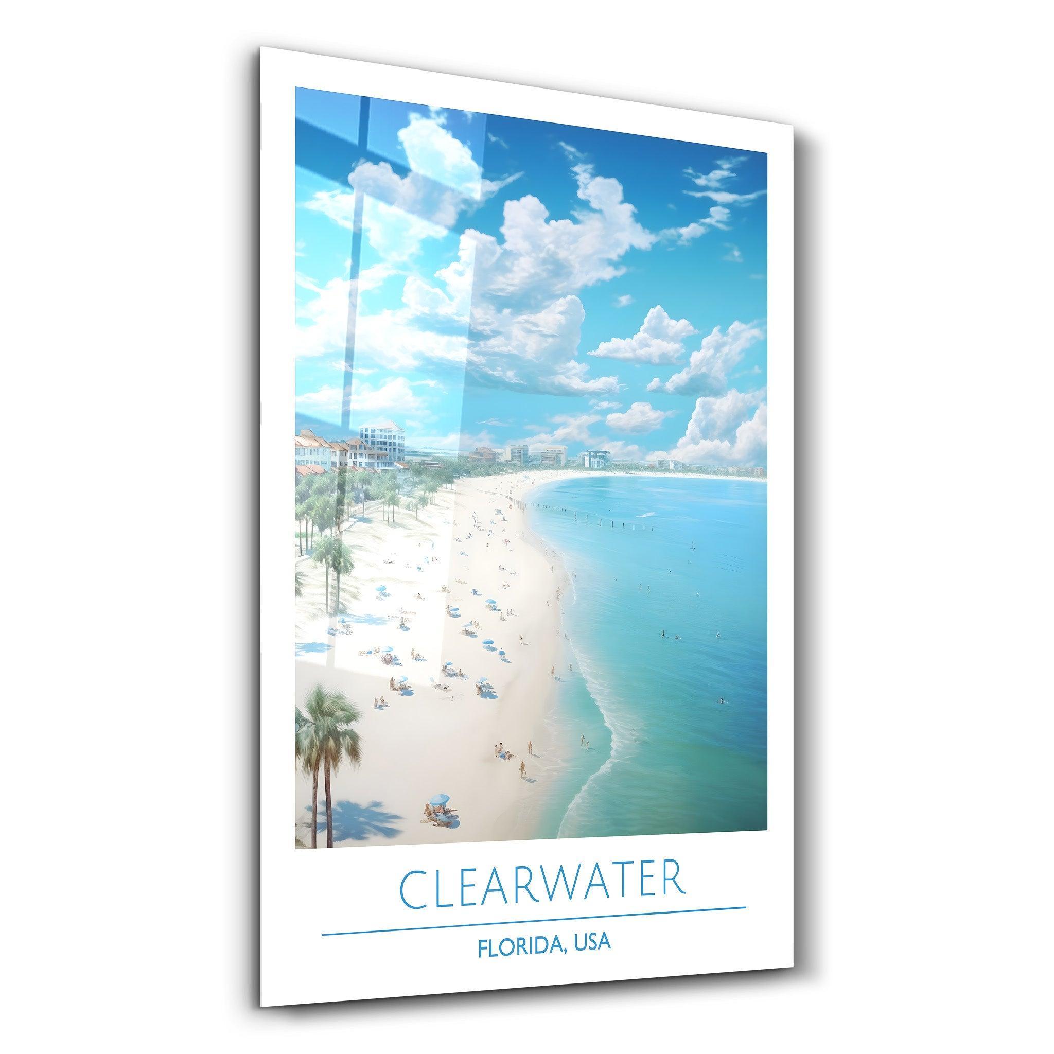 Clearwater-Florida-Travel Posters | Glass Wall Art – Artdesigna