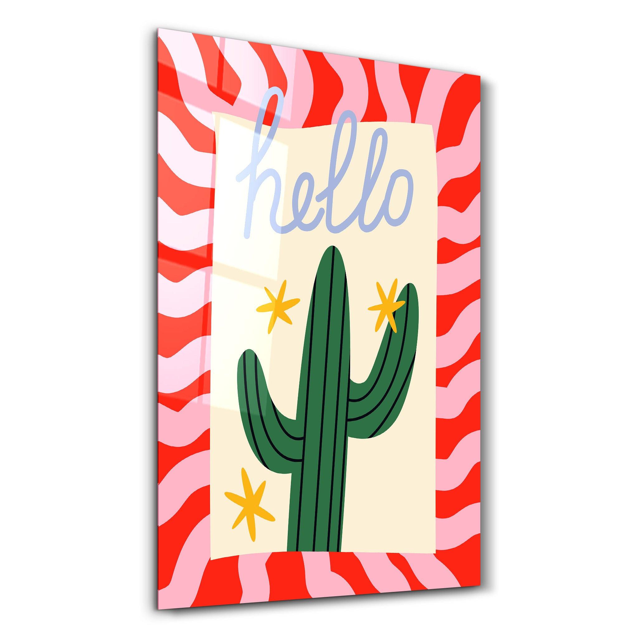 Hello! | Glass Wall Art – Artdesigna