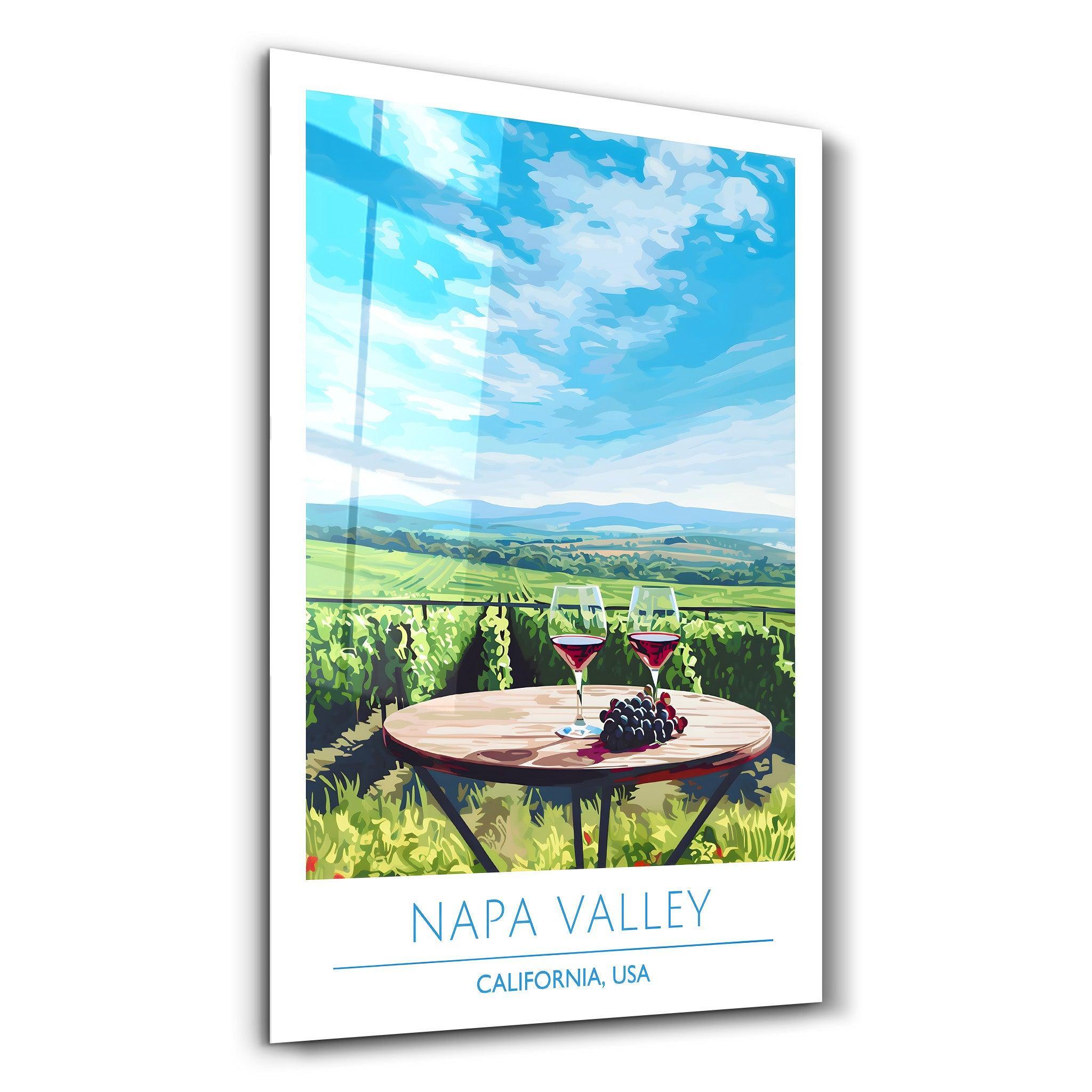Napa Valley-California USA-Travel Posters | Glass Wall Art – Artdesigna