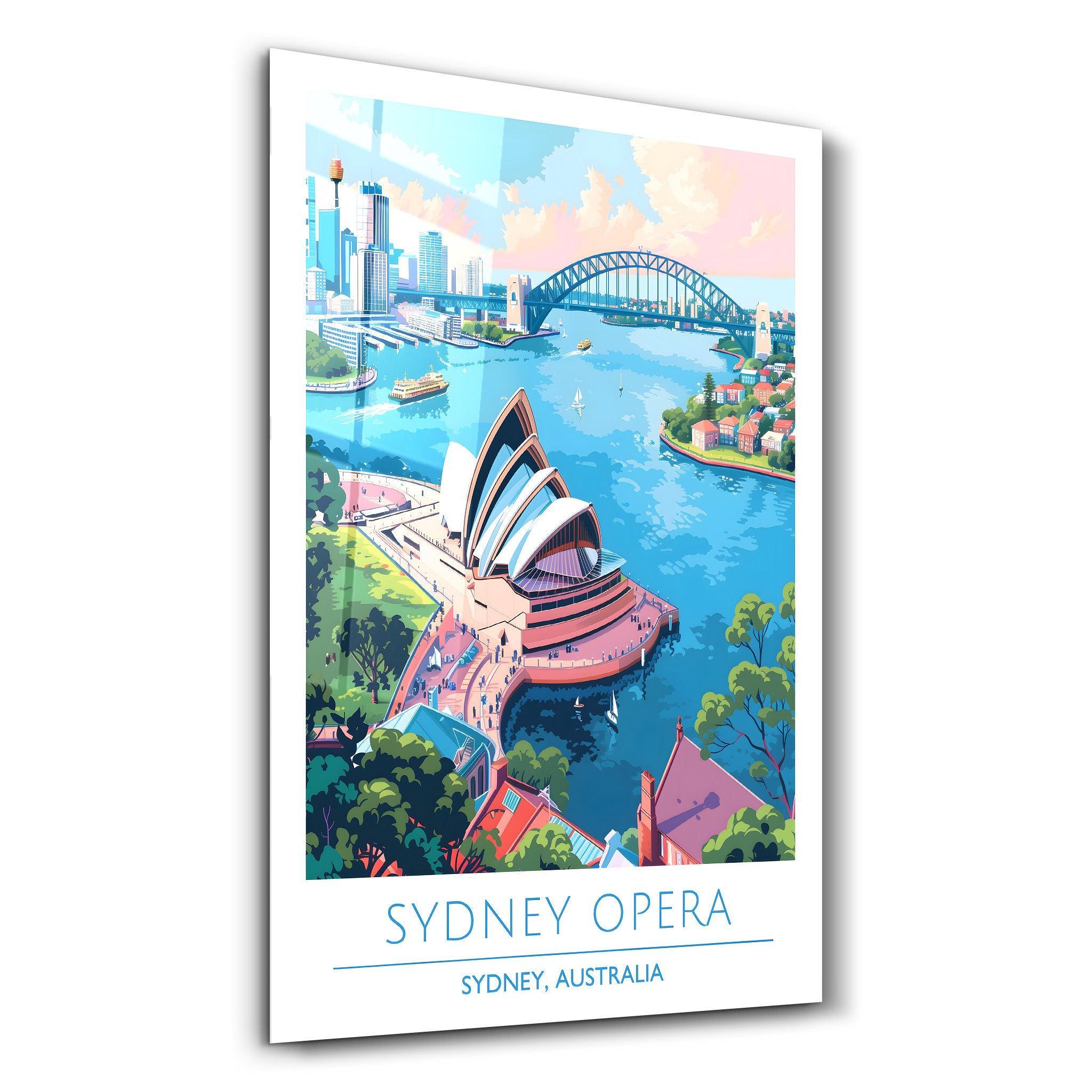 Sydney Opera Australia 2-Travel Posters | Glass Wall Art – Artdesigna