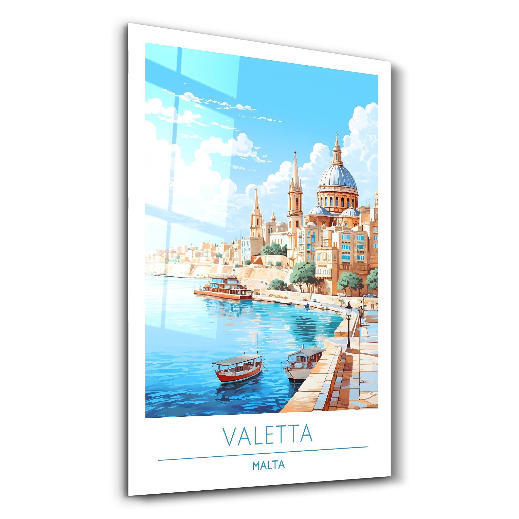 Valetta Malta-Travel Posters | Glass Wall Art – Artdesigna
