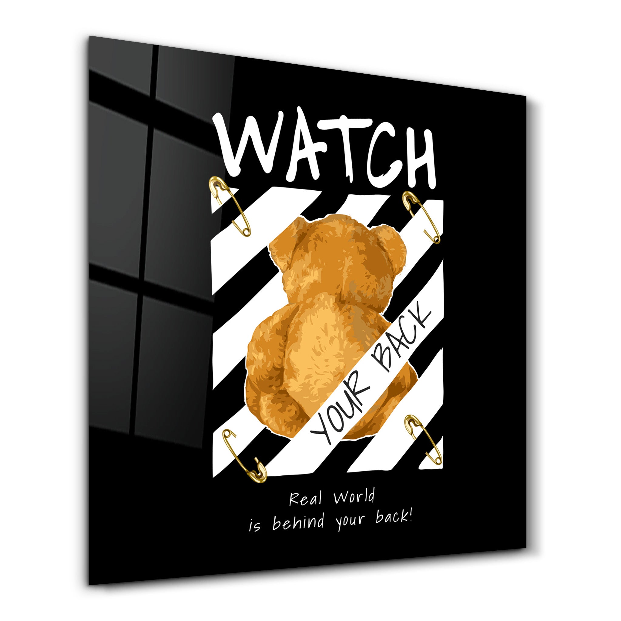 Watch Your Back | Glass Wall Art – Artdesigna