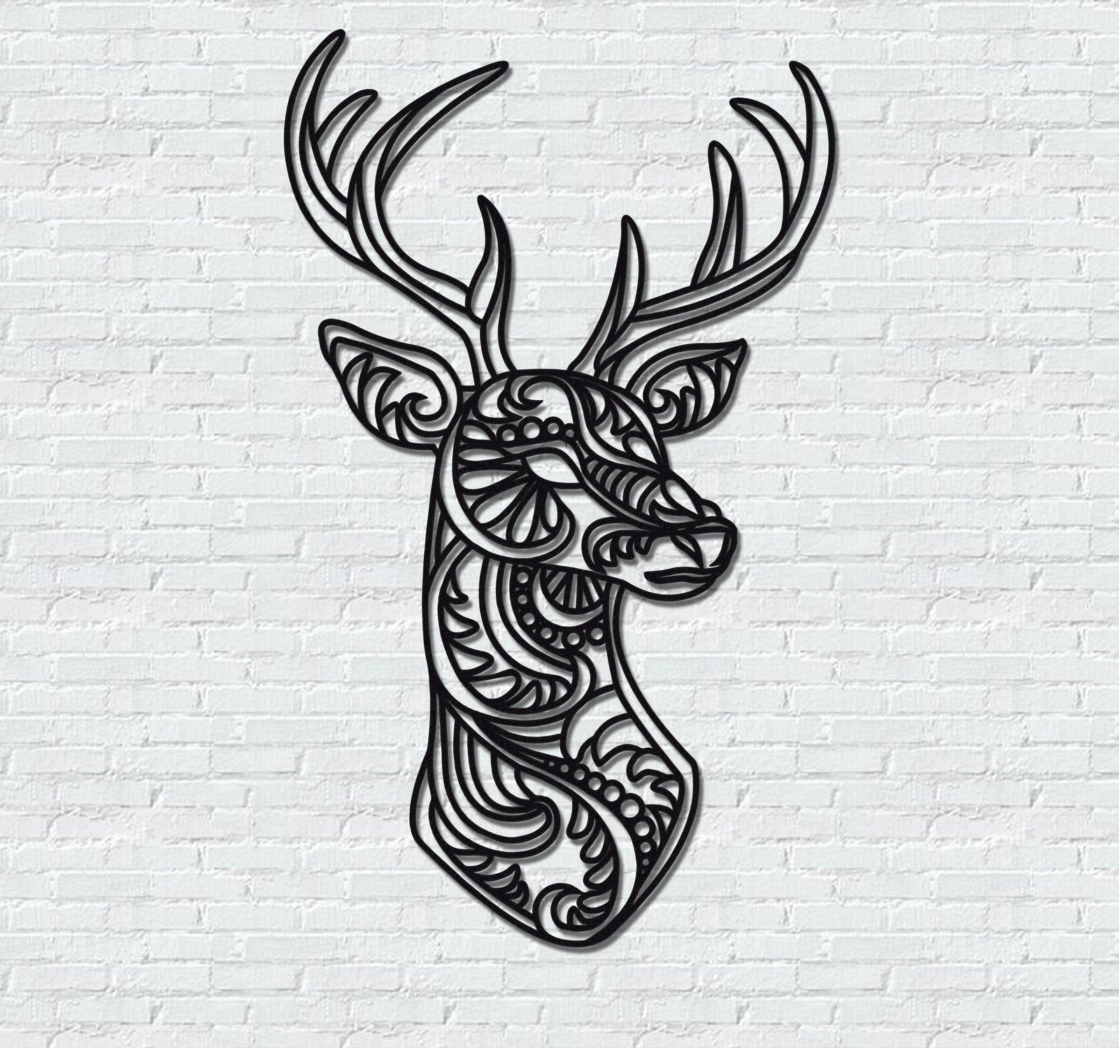 Zentangle Deer"・Premium Metal Wall Art - Limited Edition