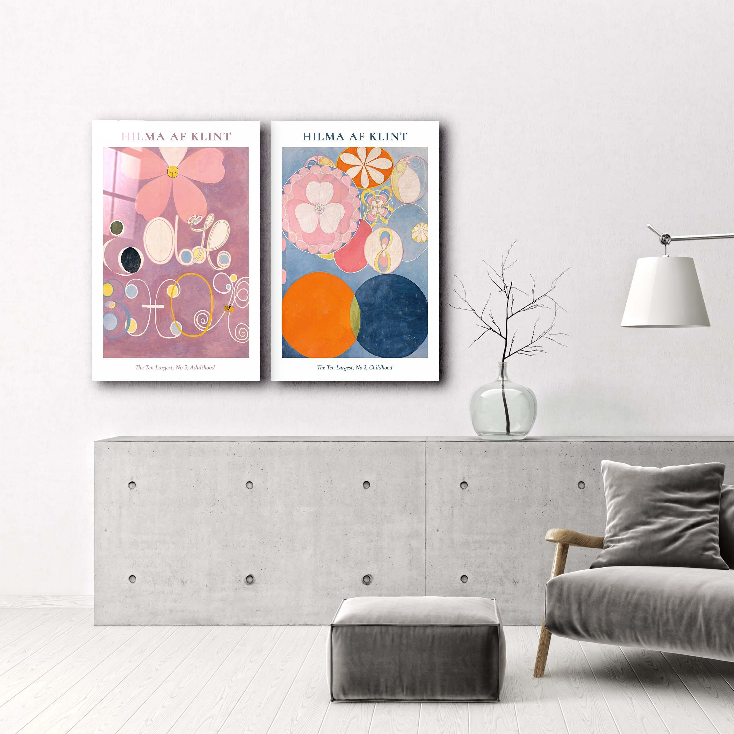 Hilma Af Klint-Duo"・Designer's Collection Glass Wall Art – Artdesigna